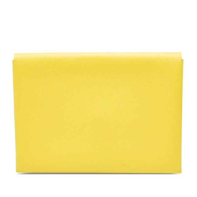 エルメス カルヴィGM クラッチバッグ イエロー ヴォーエプソン レディース HERMES 【中古】