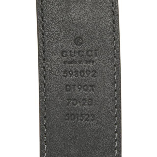 グッチ インターロッキングG ベルト サイズ:70/28 598092 ブラック レザー レディース GUCCI 【中古】