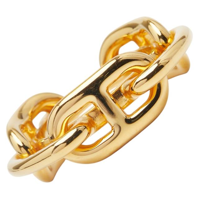 エルメス シェーヌダンクル スカーフリング ゴールド メッキ レディース HERMES 【中古】