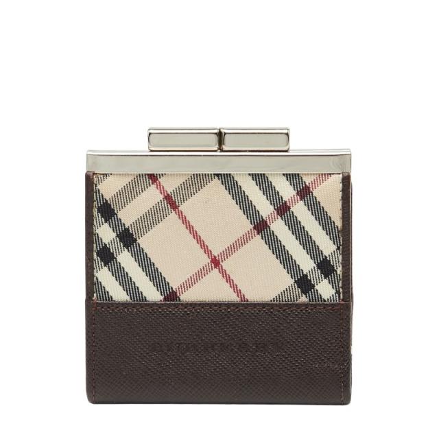 バーバリー ノバチェック ケース ベージュ マルチカラー キャンバス レザー レディース BURBERRY 【中古】