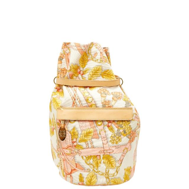 ロエベ アナグラム ボタニカル モチーフ 肩掛 トートバッグ ショルダーバッグ ベージュ マルチカラー キャンバス レザー LOEWE 【中古】