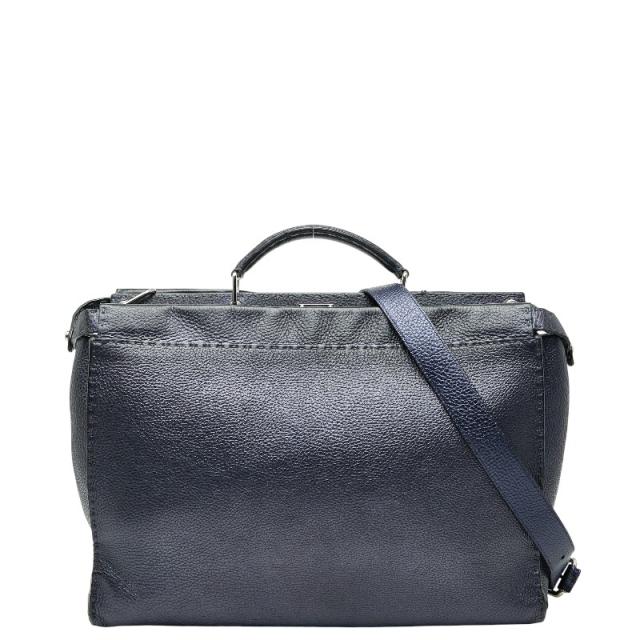 フェンディ セレリア ピーカブー フィット バグズアイ モンスター ビジネスバッグ ショルダーバッグ 2WAY ネイビー レザー FENDI【中古】