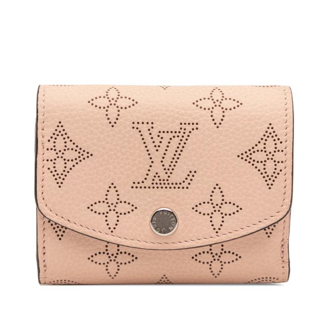 ルイ ヴィトン モノグラム マヒナ ポルトフォイユ イリスXS 三つ折り財布 M67499 ピンク レザー レディース LOUIS VUITTON 【中古】