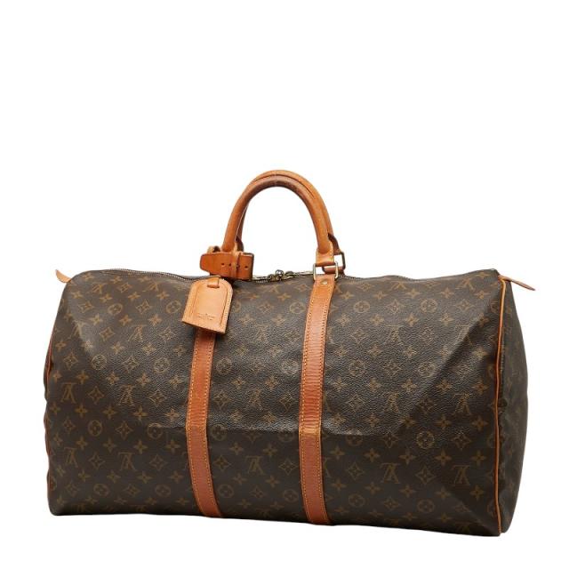 ルイ ヴィトン モノグラム キーポル55 ボストンバッグ トラベルバッグ 旅行用バッグ M41424 ブラウン PVC レザー LOUIS VUITTON 【中古】