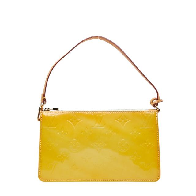 ルイ ヴィトン モノグラム ヴェルニ レキシントン ハンドバッグ ポーチ イエロー系 パテントレザー レディース LOUIS VUITTON 【中古】