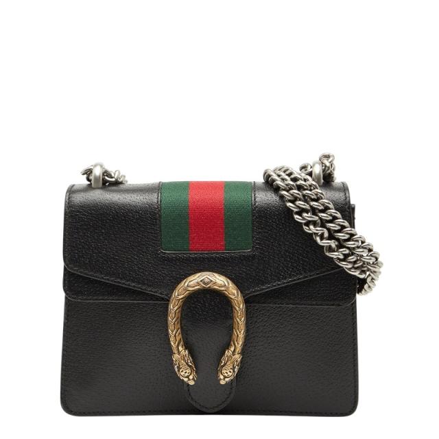 グッチ ディオニュソス ショルダーバッグ 421970 ブラック レザー レディース GUCCI 【中古】