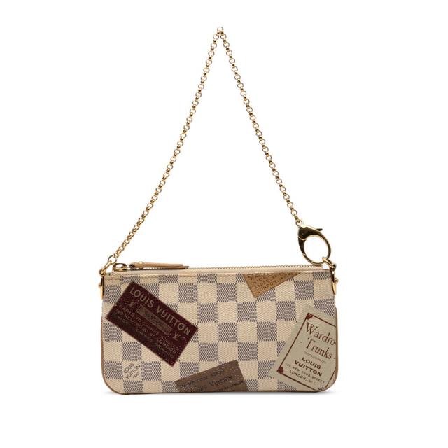 ルイ ヴィトン ダミエ アズール ラベルコレクション ポシェット ミラMM チェーン ポーチ N63078 レディース LOUIS VUITTON 【中古】