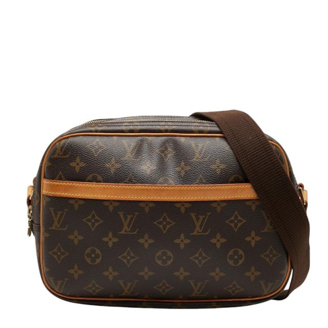 ルイ ヴィトン モノグラム  リポーターPM 斜め掛け ショルダーバッグ  M45254 ブラウン PVC レザー レディース LOUIS VUITTON 【中古】