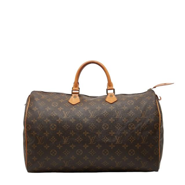 ルイヴィトン モノグラム スピーディ40 ハンドバッグ ボストンバッグ トラベルバッグ M41522 ブラウン PVC レザー LOUIS VUITTON【中古】