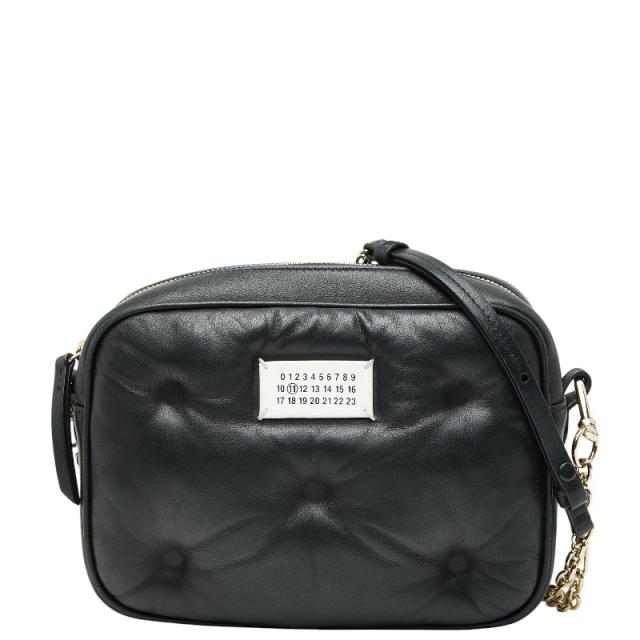 マルタンマルジェラ メゾンマルジェラ グラムスラム 斜め掛け チェーン ショルダーバッグ ブラック レザー MARTIN MARGIELA 【中古】