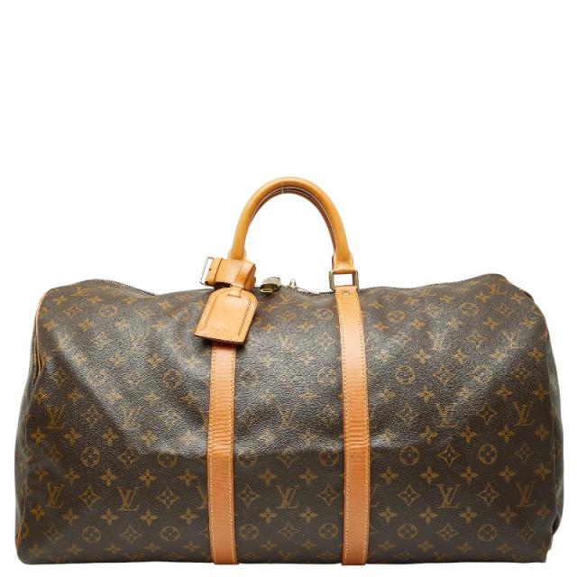 ルイ ヴィトン モノグラム キーポル55 ボストンバッグ トラベルバッグ 旅行用バッグ M41424 ブラウン PVC レザー LOUIS VUITTON 【中古】
