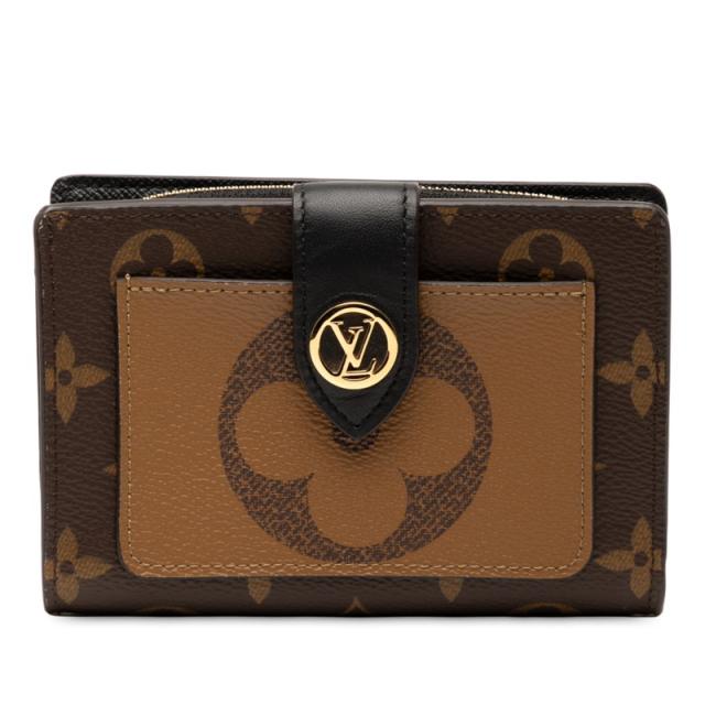 ルイ ヴィトン モノグラム ジャイアント リバース ポルトフォイユ ジュリエット 二つ折り財布 M69432 マロン LOUIS VUITTON 【中古】