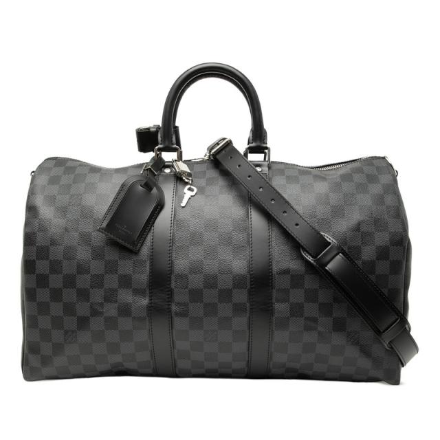 ルイ ヴィトン ダミエ グラフィット キーポル バンドリエール45 ボストンバッグ ショルダーバッグ 2WAY N41418 LOUIS VUITTON 【中古】