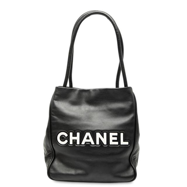 シャネル カメリア ハンドバッグ ショルダーバッグ ブラック ホワイト レザー レディース CHANEL 【中古】