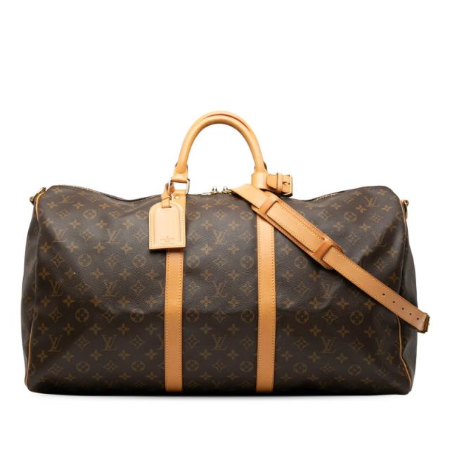 ルイ ヴィトン モノグラム キーポル バンドリエール 55 ボストンバッグ ショルダーバッグ 2WAY M41414 ブラウン LOUIS VUITTON 【中古】