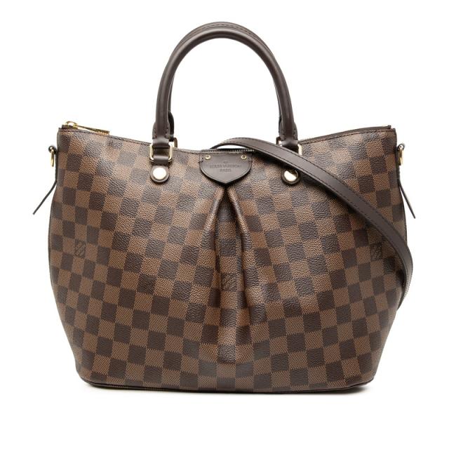 ルイ ヴィトン ダミエ シエナMM ハンドバッグ ショルダーバッグ 2WAY N41546 エベヌ ブラウン PVC レザー LOUIS VUITTON 【中古】