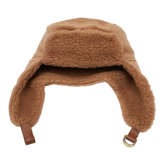 マックスマーラ テディ トラッパーハット フライトキャップ サイズ57 ブラウン キャメル レディース MAX MARA 【中古】
