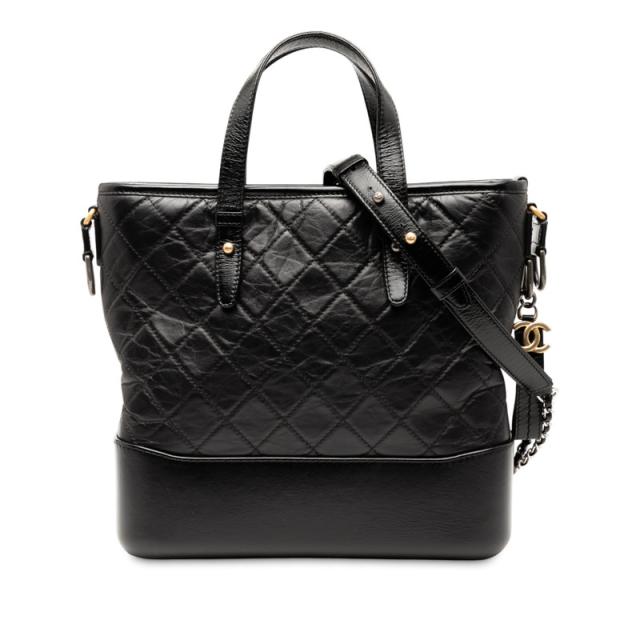 シャネル ガブリエル ドゥ シャネル トートバッグ ショルダーバッグ 2WAY ブラック ラムスキン レディース CHANEL 【中古】