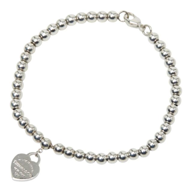 ティファニー リターン トゥ ティファニー ミニハートタグ ブレスレット ボールチェーン SV925 シルバー レディース TIFFANY&Co.【中古】