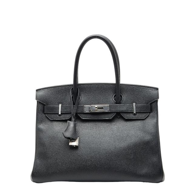 エルメス バーキン30 ハンドバッグ ブラック ヴォーエプソン レディース HERMES 【中古】