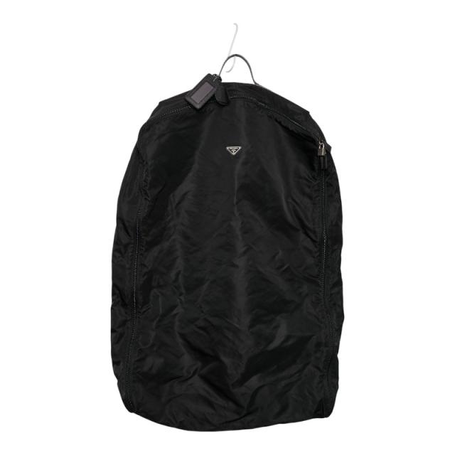 プラダ 三角ロゴプレート ガーメントケース ガーメントカバー ブラック ナイロン レディース PRADA 【中古】