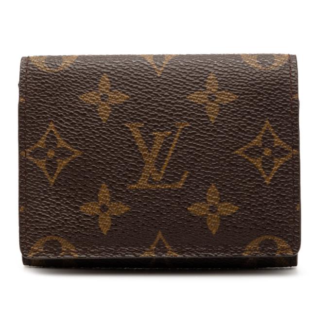 ルイ ヴィトン モノグラム アンヴェロップ カルト ドゥ ヴィジット カードケース 名刺入れ M62920 ブラウン PVC LOUIS VUITTON 【中古】