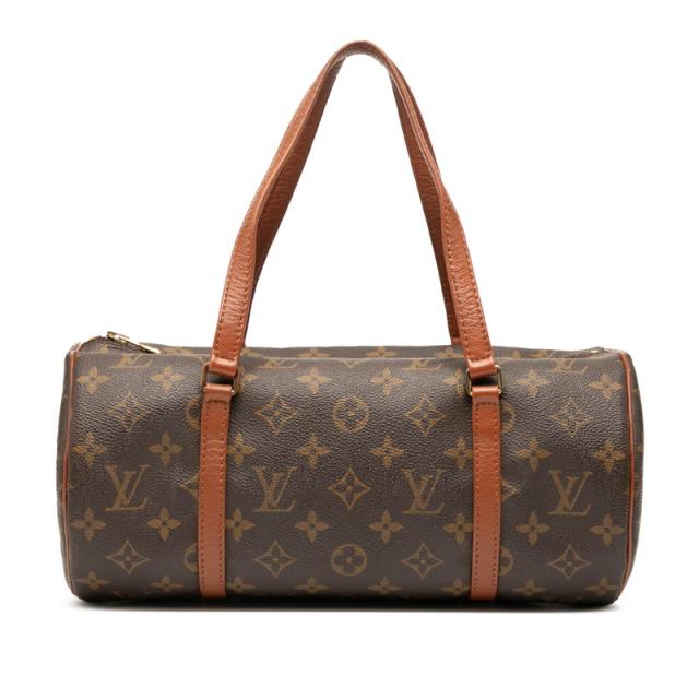 ルイ ヴィトン モノグラム パピヨン30  ハンドバッグ M51385 ブラウン PVC レザー レディース LOUIS VUITTON 【中古】