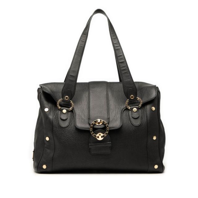 ブルガリ ブルガリブルガリ トートバッグ ショルダーバッグ ブラック レザー レディース BVLGARI 【中古】