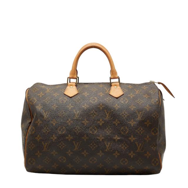 ルイ ヴィトン モノグラム スピーディ35 ハンドバッグ ボストンバッグ 旅行用バッグ M41524 ブラウン PVC レザー LOUIS VUITTON 【中古】