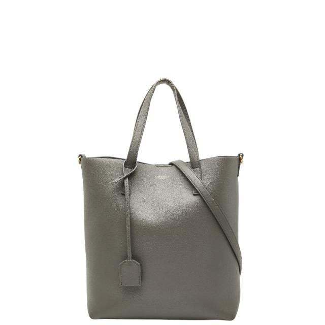 サンローラン トイ ショッピング ハンドバッグ ショルダーバッグ 2WAY 498612 グレー レザー レディース SAINT LAURENT 【中古】
