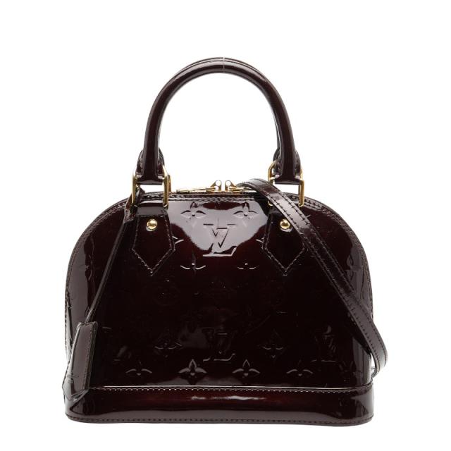 ルイ ヴィトン モノグラム ヴェルニ アルマBB ハンドバッグ ショルダーバッグ 2WAY M91678 アマラント パープル LOUIS VUITTON 【中古】