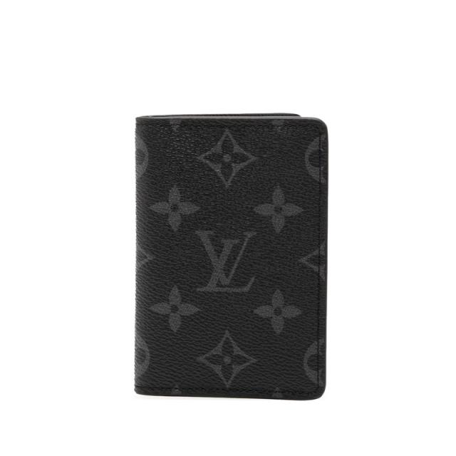 ルイ ヴィトン モノグラム エクリプス オーガナイザー ドゥ ポッシュ カードケース M61696 ブラック PVC レザー LOUIS VUITTON 【中古】