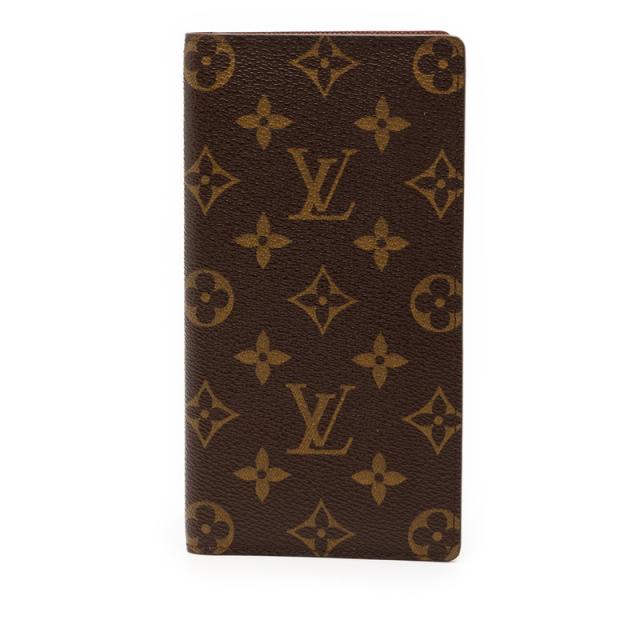 ルイ ヴィトン モノグラム ポルトバルール カルトクレディ 長財布 M61823 ブラウン PVC レザー レディース LOUIS VUITTON 【中古】