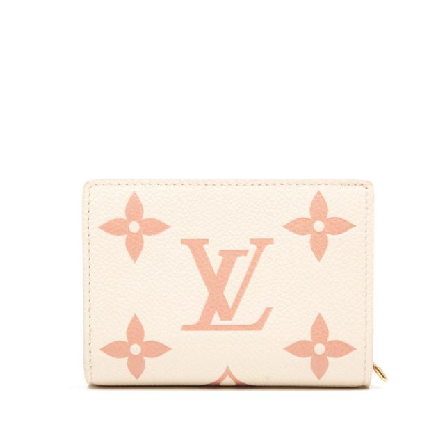 ルイ ヴィトン モノグラム アンプラント ポルトフォイユ クレア 二つ折り財布 M81927 ローズトリアノン LOUIS VUITTON 【中古】