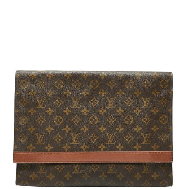 ルイ ヴィトン モノグラム ポルト エンベロープ クラッチバッグ セカンドバッグ 書類ケース M51801 ブラウン PVC LOUIS VUITTON 【中古】
