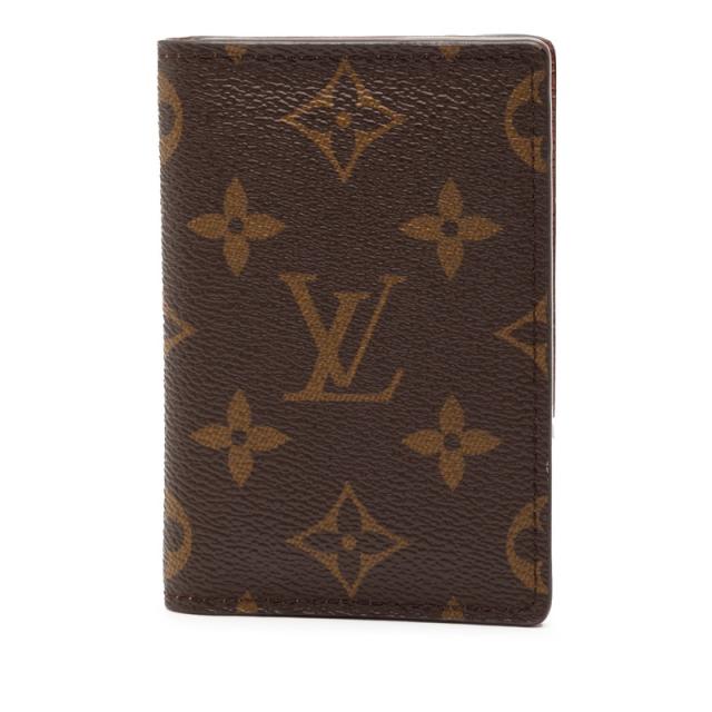 ルイ ヴィトン モノグラム オーガナイザー ドゥ ポッシュ カードケース M60502 ブラウン PVC レザー レディース LOUIS VUITTON 【中古】