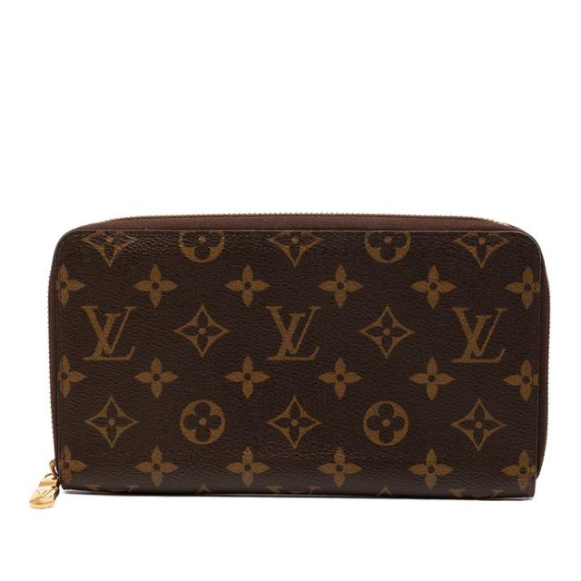 ルイ ヴィトン モノグラム ジッピー オーガナイザー 長財布 M62581 ブラウン PVC レザー レディース LOUIS VUITTON 【中古】