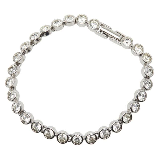 スワロフスキー テニスブレスレット シルバー メタル レディース SWAROVSKI 【中古】