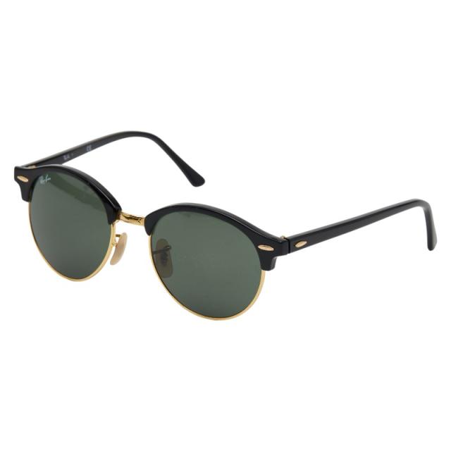 レイバン クラブラウンド サングラス RB4246 901 ブラック プラスチック メンズ Ray-Ban 【中古】