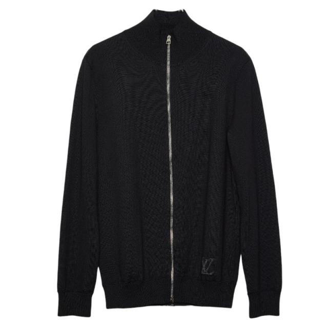 ルイ ヴィトン ドライバーズニット ジップアップニット サイズ：S ブラック ウール シルク カシミヤ メンズ LOUIS VUITTON 【中古】