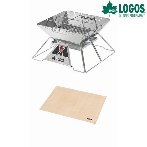 ロゴス LOGOS LOGOS the ピラミッドTAKIBI XL+たき火台シート (80×60cm)お買い得2点セット  焚火 BBQ キャンプ アウトドア