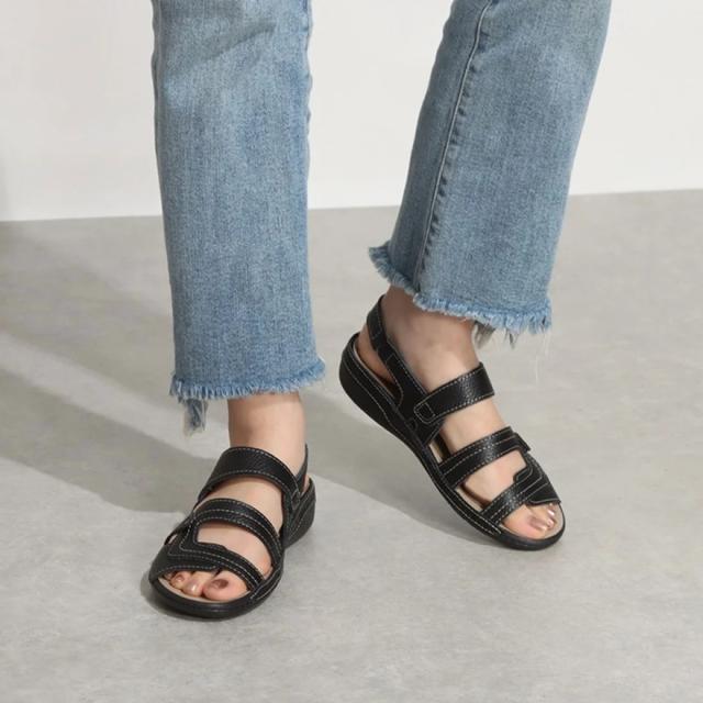 日本製 本革 牛革 レザーサンダル 幅広 4e 外反母趾 カジュアル