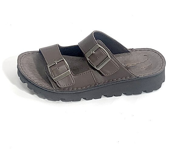 日本製 本革 サンダル タンクソールダブルベルトサンダル 幅広 3e 4e