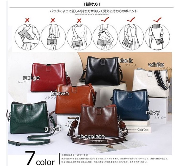 本革 ショルダーバッグ レディース 2way あおりバッグ 牛革 撥水