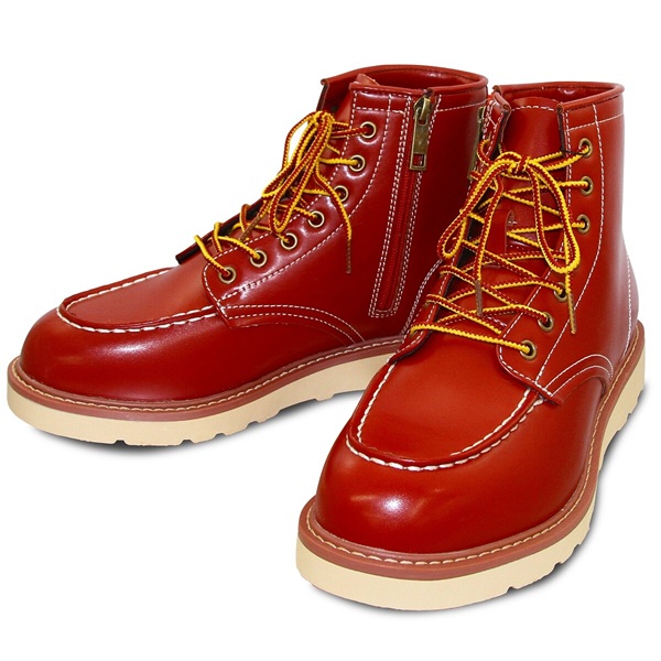 メンズ ワークブーツ・アメカジ サイドジップ BIGサイズ インソール