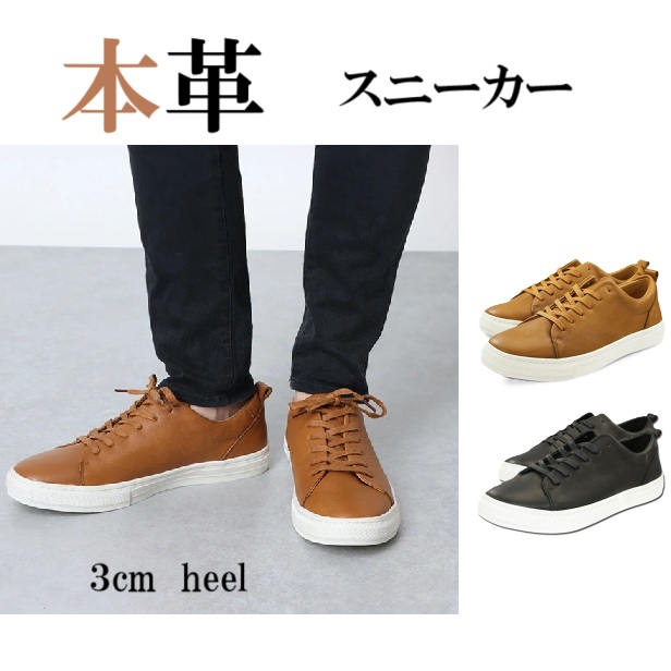 本革　スニーカー　カジュアル ビジカジ ジャケパン シンプル　ローカット メンズ レザースニーカー 紐 カジュアルシューズ 紳士靴 ブラック ライトブラウン ローカットスニーカー メンズスニーカー