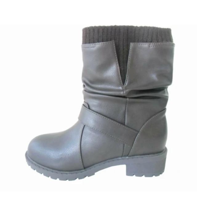 ブーツ　エンジニアブーツ　リブニット　暖かい　レディースブーツ　防滑ソール　4cm４時間防水設計　抗菌消臭　保温インソール　ニット折り曲げ2wayタイプ ブーツ エンジニアブーツ リブニット 暖かい レディースブーツ 防滑