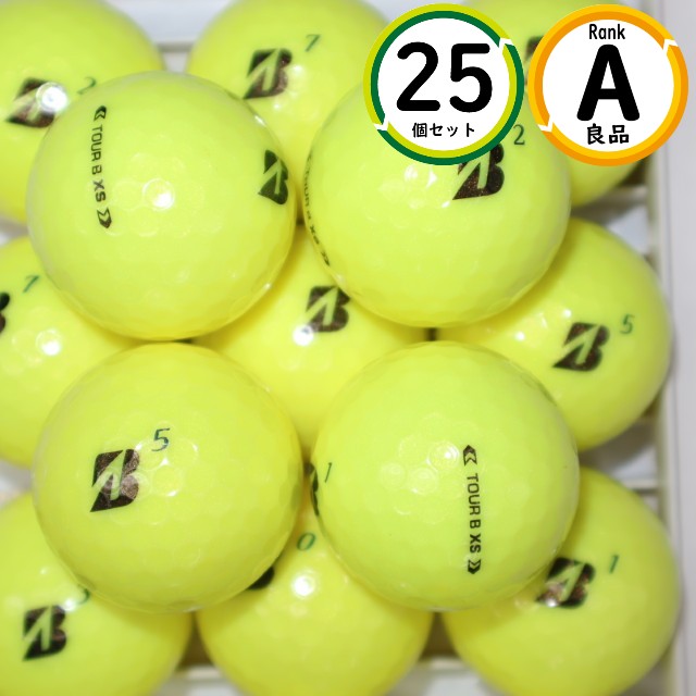 Aランク 25個 2024年モデル TOURB XS イエロー ブリヂストン ツアーb xs 良品 ロストボール 送料無料