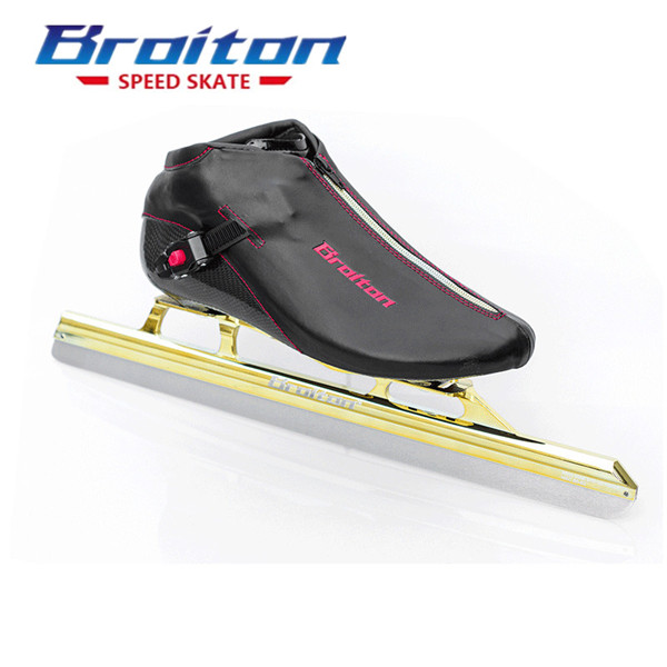スピードスケート靴 ノーマル スケート 靴 マイクロファイバー カーボン構造  シューズ 固定式 エッジカバー付き 研磨済み ギフト プレゼント