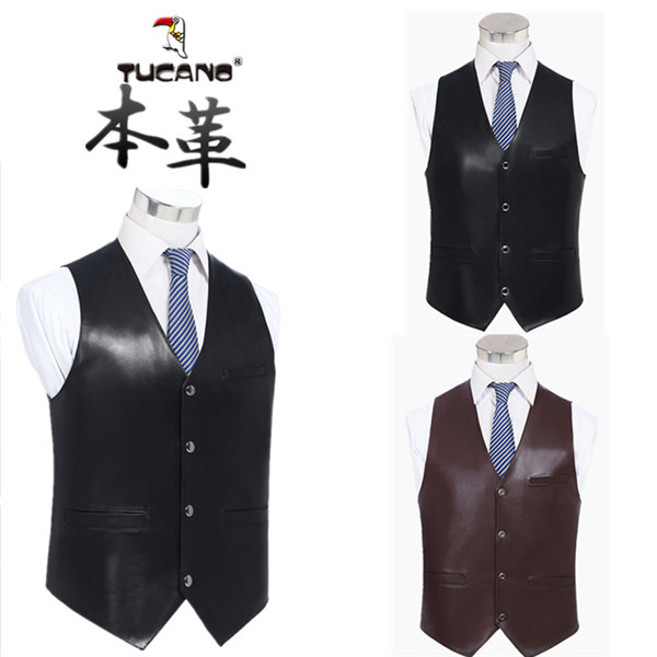 レザーベスト メンズ ラムレザー ベスト 本革 羊革 高級レザー ジレベスト チョッキ バイク用ベスト 通勤 カジュアル フォーマル 大きいサイズ